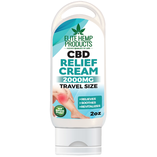 CBD Pain Relief Cream 2000mg Travel Size – Elite CBD Products